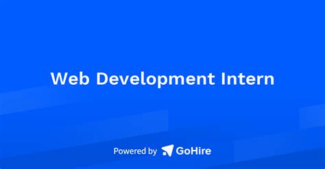 Web Development Intern At Corporate Web Solutions Jobs At Corporate