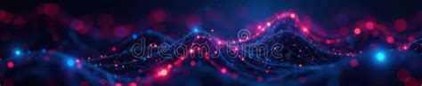 Complex Interconnected Network Lines On Dark Background Data