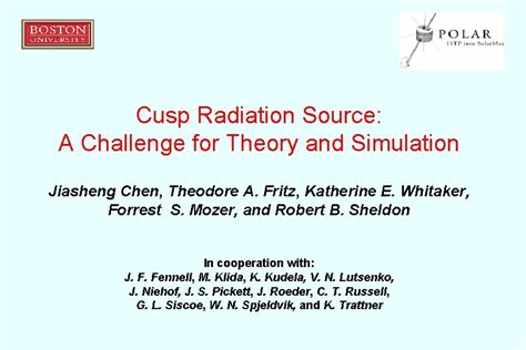 Cusp Radiation Source A Challenge For Theory And