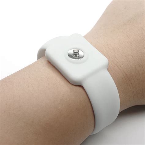 China Wholesalers Silicone Comfort Esd Wrist Strap With Ecg Male Snap Factory Silicone Anti