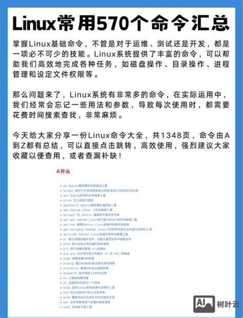 运维linux命令有哪些实用技巧？ 树叶云