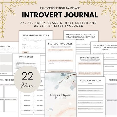 Introvert Journal Printable Self Confidence Bundle Therapy Worksheet Anxiety Planner Mental Introvert Journal Printable Self Confidence Bundle Therapy Worksheet Anxiety Planner Mental