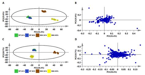 The Principal Component Analysis Pca Scores And Loadings Plots Of