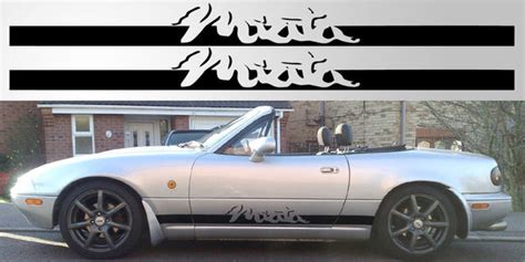 Miata Mx 5 Script Vinyl Decal Graphic Stripe Garage
