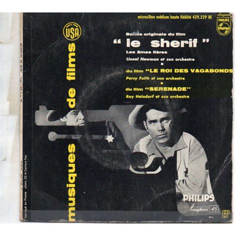 Le Sherif Le Roi Des Vagabonds Serenade De Lionel Newman Percy