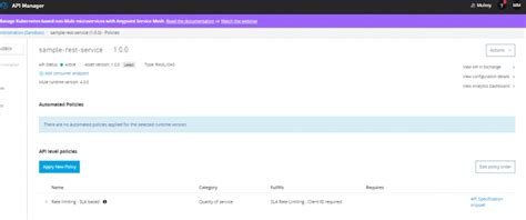 Rate Limiting Sla Based Mulesoft Api Manager Policy