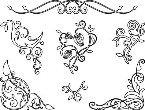 Set Of Floral Patterns Royalty Free Vector Image