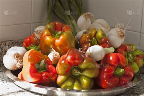 清新 蔬菜 饮食 住宅房间 葱 水平画幅 绿色 素食 无人 洋葱