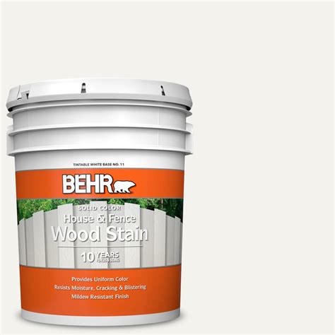 BEHR 5 Gal HDC MD 08 Whisper White Solid Color House And Fence