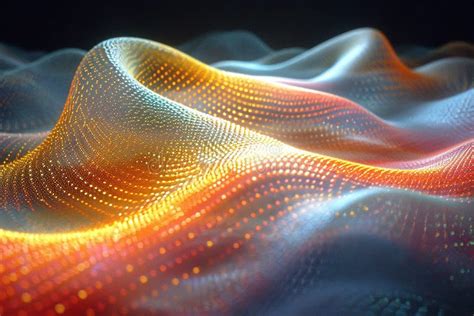 Graphical Representation Of A Coloured Sine Wave Ai Generative Stock