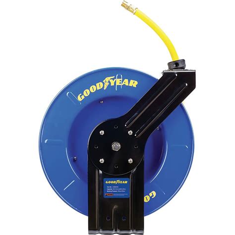 Goodyear Air Hose Reel Retractable 95mm X 20m 20bar Max Sbr Rubber Ho
