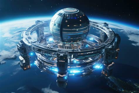 futuristic space city 3d rendering elements of this image furnished by