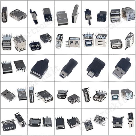 Комбинированный набор разъемов USB, 119 шт., разъем micro USB «папа» и ...