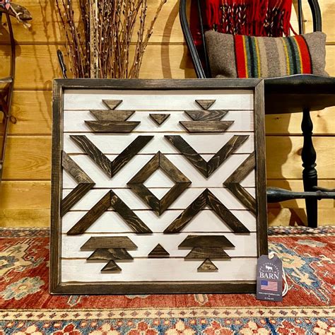 Aztec Wood Wall Art Etsy
