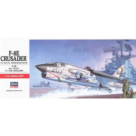 Hasegawa 00339 1 72 Scale Us Navy F8 F 8e Crusader Fighter Jet Aircraft