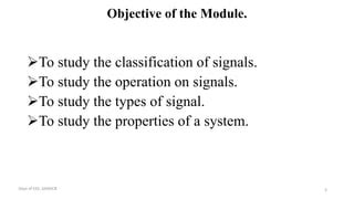 Digital Signal Processing Module Introduction To Signals Ppt