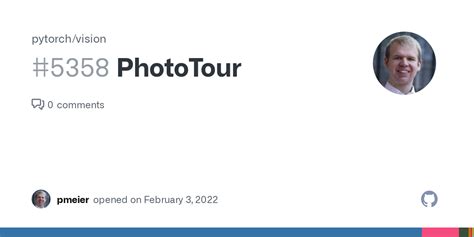 Phototour · Issue 5358 · Pytorchvision · Github