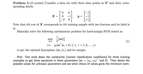 solved problem 5 15 points consider a data set with three data