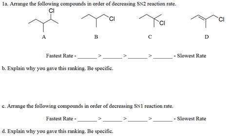 Solved La Arrange The Following Compounds In Order Of Chegg