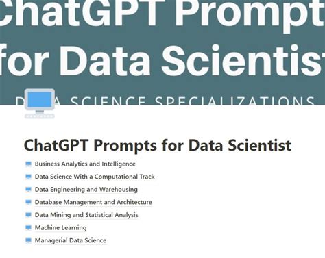 Chatgpt Prompts For Data Scientist Hams Ai Tech