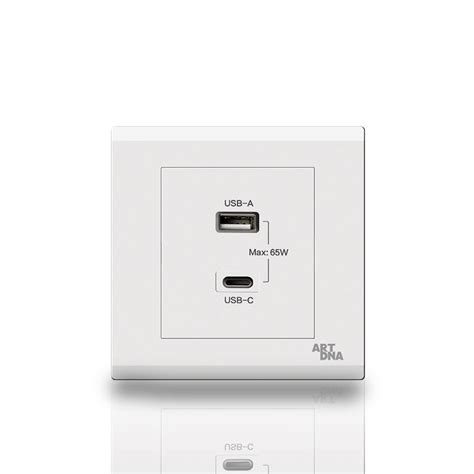 Artdna UK Standard Wall Socket With USB C Type Wall Socket With USB And Socket Outlet With USB