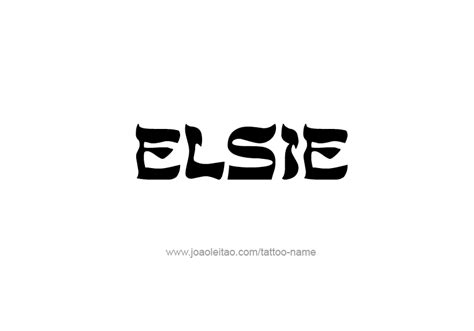 Elsie Name Tattoo Designs