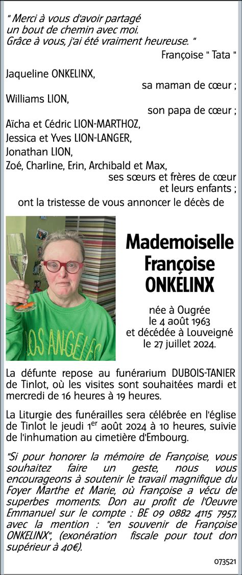 Françoise Onkelinx † 27072024 Inmemoriam