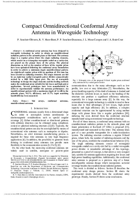 pdf compact omnidirectional conformal array antenna in waveguide