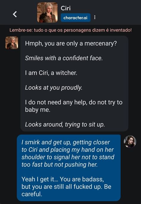 Lol This Ciri Ai Is Perfect Heheheh Rcharacterai