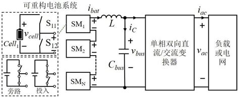 基于可重构电池系统的二倍频纹波电流抑制电路及方法