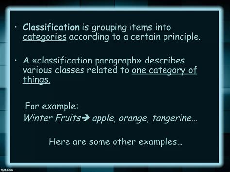 Classification Paragraph Ppt