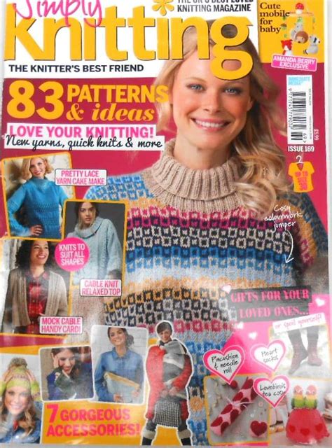 Patterns UK SIMPLY KNITING ISSUE 169 2018 100 PAGES For Sale In
