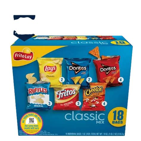 Lays Mix Potato Chips Variety Pack 20ct Wilson Inmate Package Program