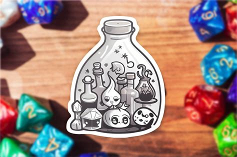 Fantasy Potions Sticker Set D D Potions Vinyl Sticker Sheet Etsy