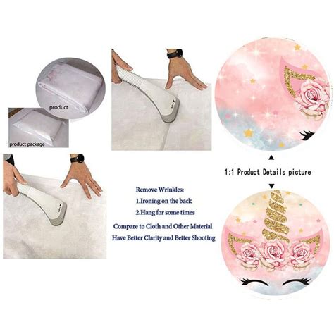 4x2 6ft Rainbow Unicorn Backdrop Pink Floral Unico Grandado