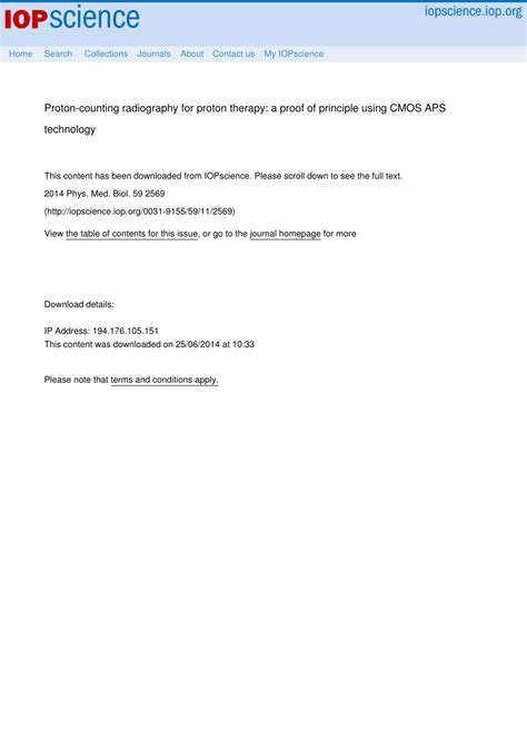 Pdf Proton Counting Radiography For Proton Therapy A Proof Of