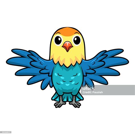 귀여운 Parblue Opaline 잉꼬 만화 비행 귀여운에 대한 스톡 벡터 아트 및 기타 이미지 귀여운 깃털 날기