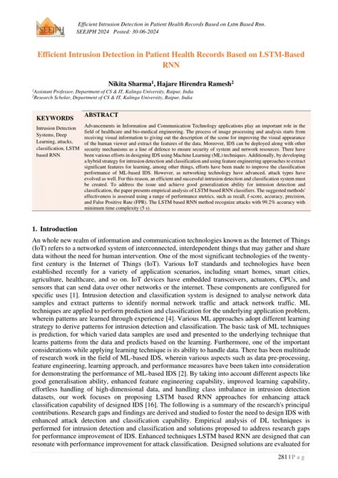 Pdf Efficient Intrusion Detection In Patient Health Records Based On