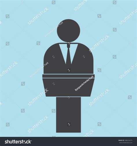 Man Pulpit Vector Icon Stock Vector Royalty Free 588234275 Shutterstock