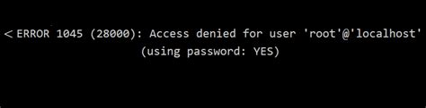 Fix Mysql Error Access Denied For User Root Localhost