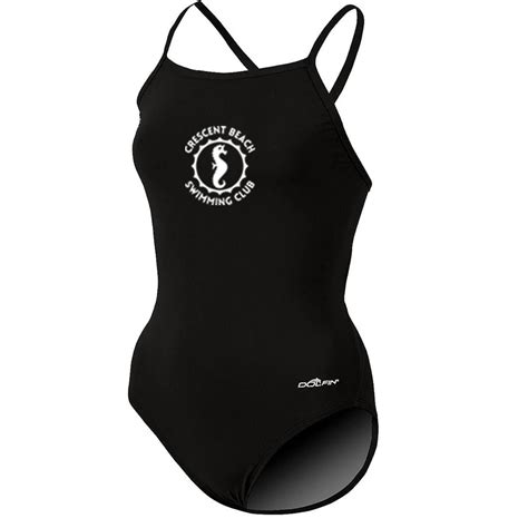 Dolfin Black Skinny Strap Bathing Suit Girlswomen Crescent Beach