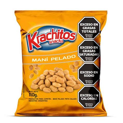 Krachitos Maní Pelado Salado Salty Peeled Peanuts Snack 110 G 388 Oz