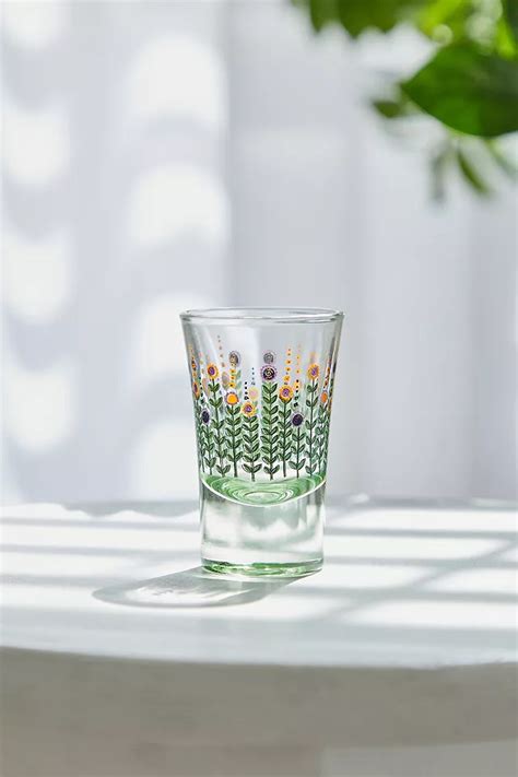 Garden Flower Shot Glass Urban Outfitters Uk