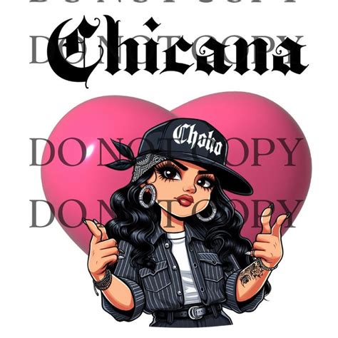Chicana Pink Heart Chola Style Png Old School Etsy In 2024 Chola