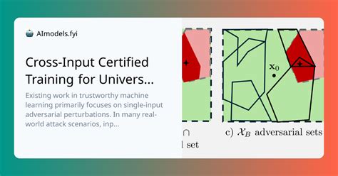 Cross Input Certified Training For Universal Perturbations Ai Research Paper Details