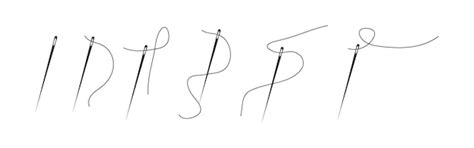 Icône Daiguille Et De Fil Symbole Dillustration Sur Mesure Vecteur De