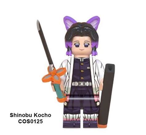 Minifigura Bloco De Montar Shinobu Kocho Demon Slayer Kimetsu No Yaiba Anime Lego Colecionavel
