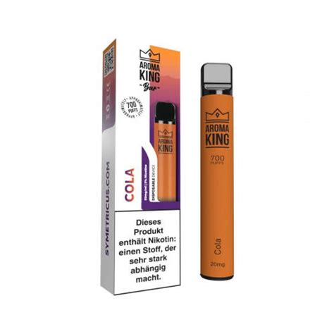 Aroma King Bar E Zigarette 20mg 700 Züge 550mah Nicsalt Cola