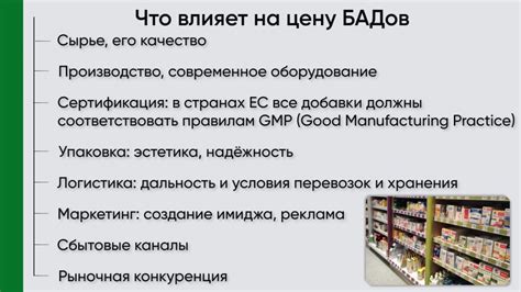 Как определить цену на БАДы: факторы и стратегии. Заказ контрактного ...