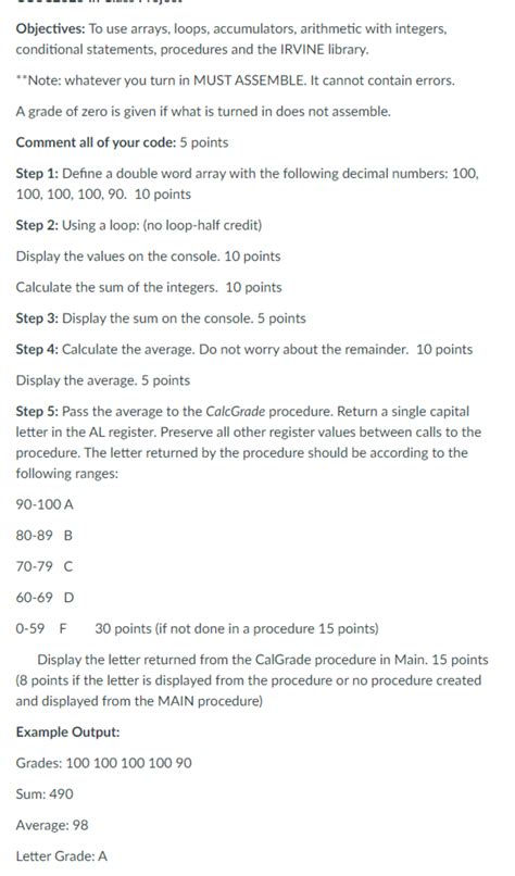 Solved Objectives To Use Arrays Loops Accumulators Chegg